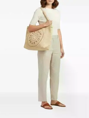 Stella McCartney Crochet Raffia Tote Bag
