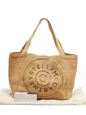 Stella McCartney Crochet Raffia Tote Bag