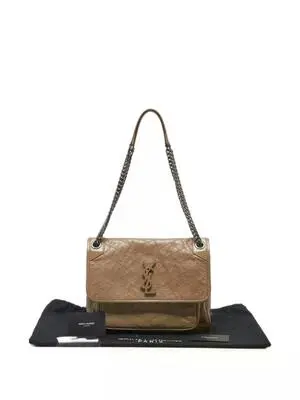 Saint Laurent Niki Matelassé Shoulder Bag - Neutrals