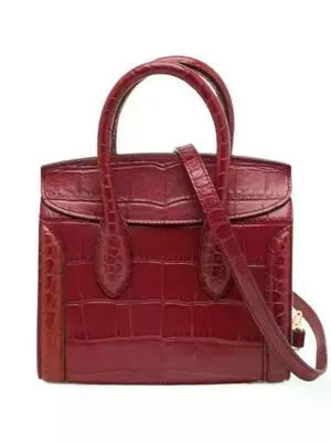 Alexander McQueen 21 Heroine Croc-embossed Tote Bag