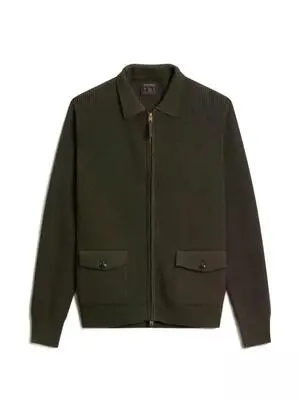 Woolrich Zip-up Ribbed Knit Cardigan - Green