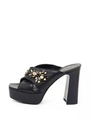 Rene Caovilla Embellished Platform Sandals