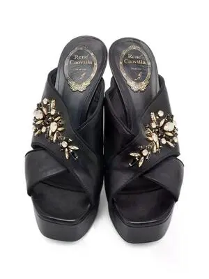 Rene Caovilla Embellished Platform Sandals