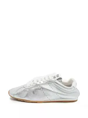 Miu Miu Tone Leather Low-top Sneakers