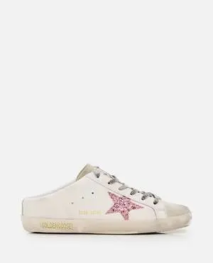 GOLDEN GOOSE Bio Based Glitter Star Leather Mules