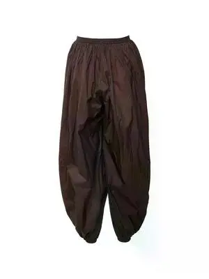 Alaïa Crinkled Effect Balloon Silhouette Trousers - Brown