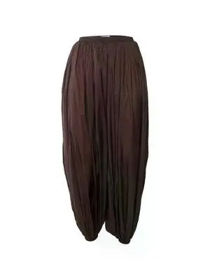 Alaïa Crinkled Effect Balloon Silhouette Trousers - Brown