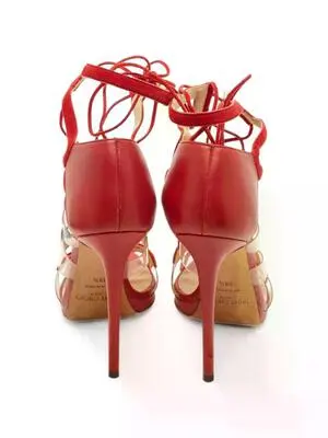 JIMMY CHOO Lace-up Ankle Strap Stiletto Sandals