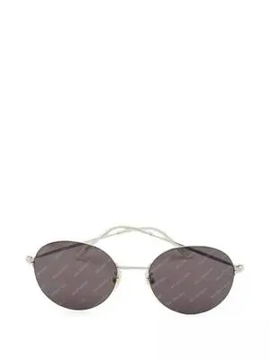 Balenciaga Round Frame Sunglasses With Logo Print