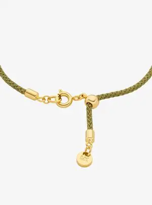 Michael Kors Pavé Mk Pop Charm Cord Slider Bracelet In By