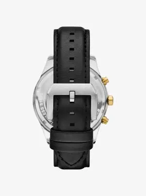 Michael Kors Lexington Two-tone And Leather Chronograph Watch