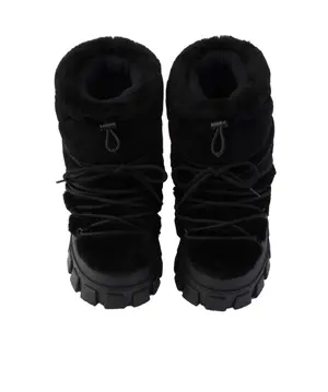 Prada Logo Plaque Chunky Ankle Boots