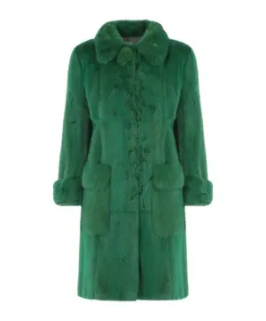 Prada Long Sleeved Fur Coat