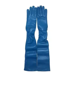 Prada Leather Gloves - Blue