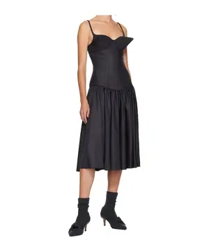 JEAN PAUL GAULTIER Conic-cup Sleeveless Midi Dress