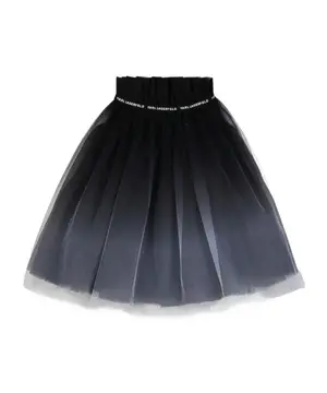 Karl Lagerfeld Ombré Sequin Embellished Tulle Skirt