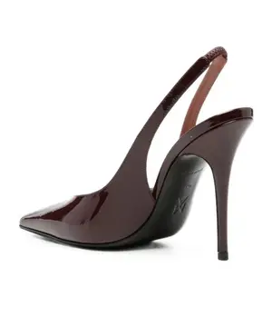Amina Muaddi Pointed-toe Slingback High-heeled Sandals - Black