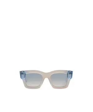 Jacquemus Logo Detail Rectangular Sunglasses - Blue