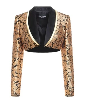 Dolce & Gabbana Floral Brocade Blazer - Gold