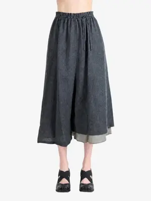 Y’s Black Label Wide-leg Double String Pant