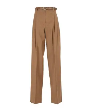 Max Mara Lago Belted Pleated Trousers