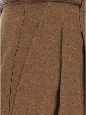 Max Mara Lago Belted Pleated Trousers