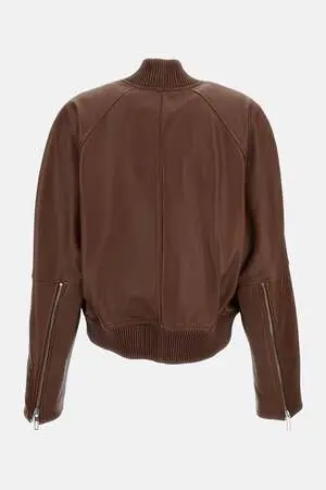 Sportmax Nappa Leather Bomber Jacket