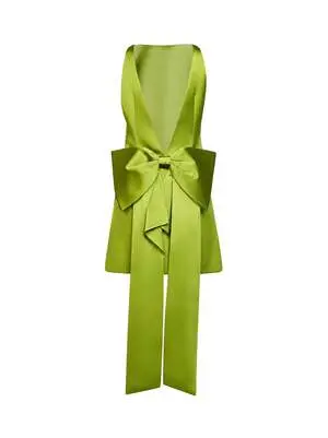 SELF-PORTRAIT A-line Mini Dress With Oversized Bow