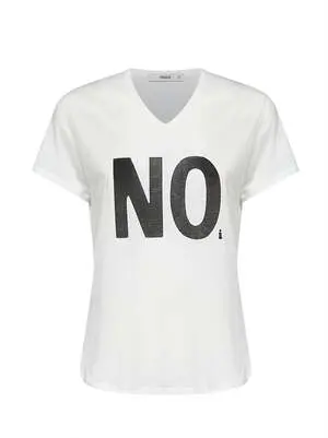 Fendi Ivory Cotton Jersey T-shirt With Noi Print - Multicolor