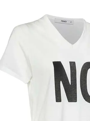 Fendi Cotton Jersey T-shirt With Noi Print - Multicolor