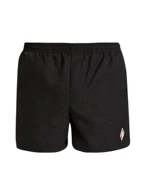 Casablanca Jacquard Swim Trunks - Black