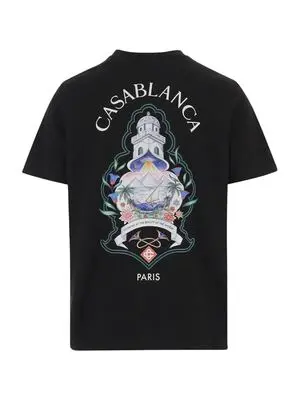 Casablanca Classic T-shirt Hotel Emblem T-shirt - Black