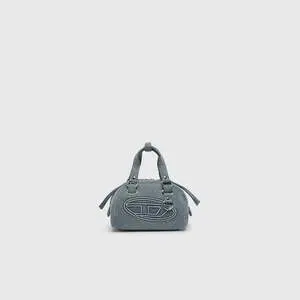 DIESEL® 1dr Dome Small Denim Bowling Bag - Blue
