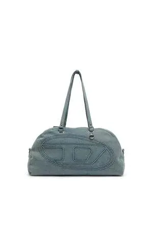DIESEL® 1dr Dome Duffle Bag In Denim With Oval D Logo