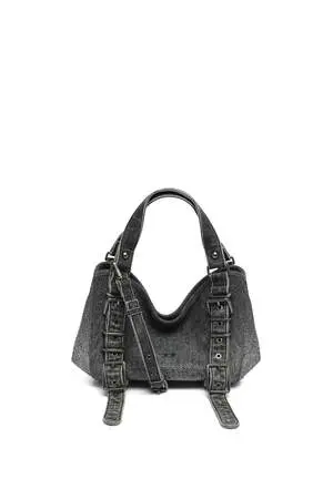 DIESEL® D-one-small Top-handle Bag In Crystal Solarised Denim - Black