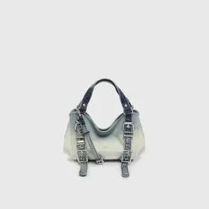 DIESEL® D-one Small Top-handle Bag In Crystal Solarised Denim - Blue