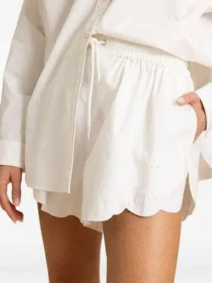 Zimmermann Daylight Embroidered Cotton Shorts