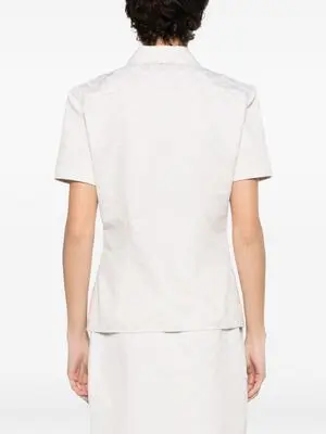 Gucci Gg Cotton Blend Short Sleeve Polo Shirt - Multicolor