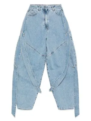 Attico Wide-leg Denim Jeans - Multicolor