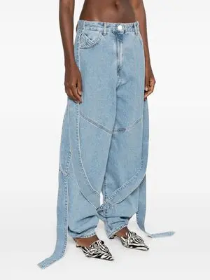 Attico Wide-leg Denim Jeans - Multicolor
