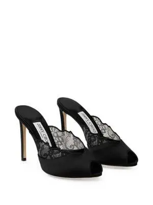 JIMMY CHOO Brigitte Lace Mules - Multicolor