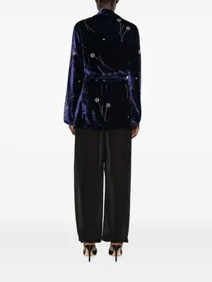FORTE_FORTE Embroidered Velvet Kimono Jacket - Multicolor