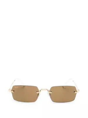 Ray-ban X Asap Rocky Rimless Rectangle-frame Sunglasses - Gold