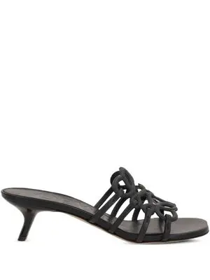 Loewe Petal Anagram Leather Sandals - Multicolor