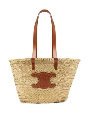 Celine Panier Medium Rafia Tote - Multicolor