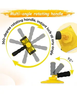 XDOVET Paint Edger Tool Kit 9 Inch Pad Set Trim Touch-up Corner Wall Ceiling 360degree Rotation Handle Trimmer Refill Pads