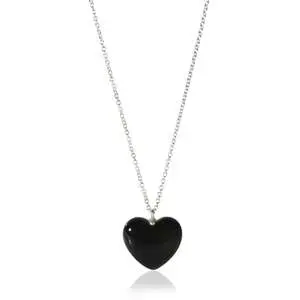 Tiffany & Co. Sterling Silver Onyx Heart Pendant - Sterling_silver