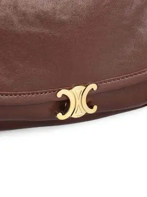 Celine Triomphe Halfmoon Small Leather Shoulder Bag