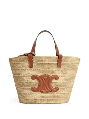 Celine Panier Teen Classic Rafia Tote - Multicolor