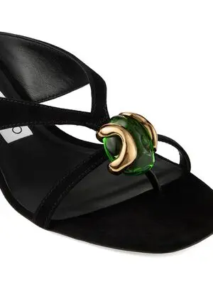 JIMMY CHOO Emeri Suede Leather Sandals
